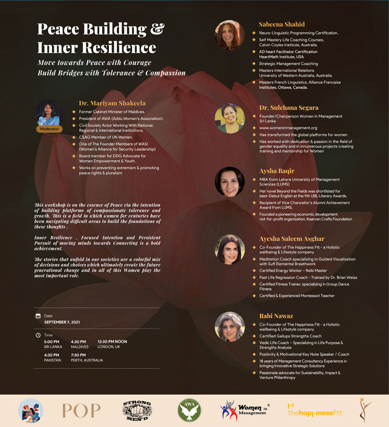 Peace Building and Inner Resilience / Women in Management